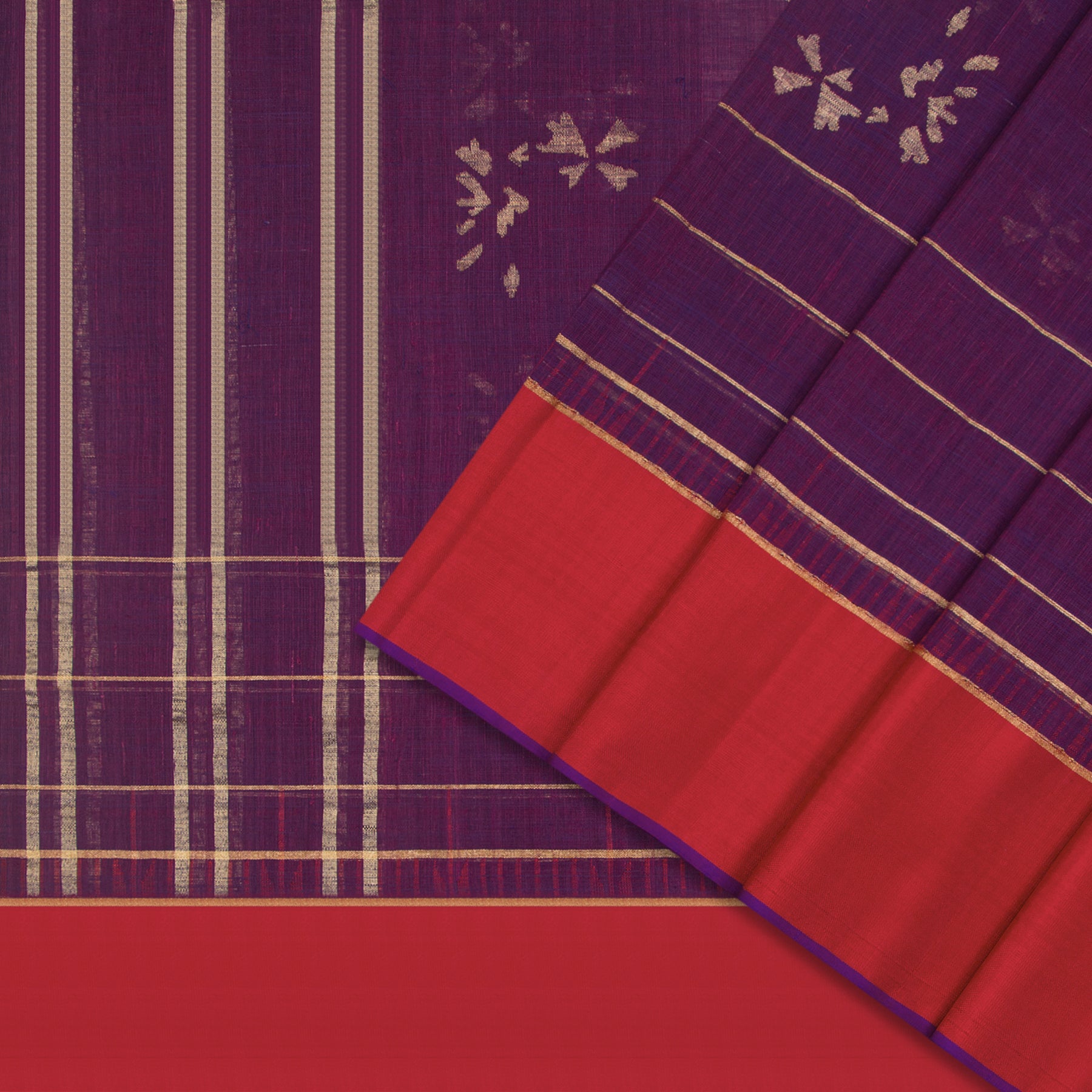 TaanBaan Khadi Cotton Sari 24-013-HS003-00116