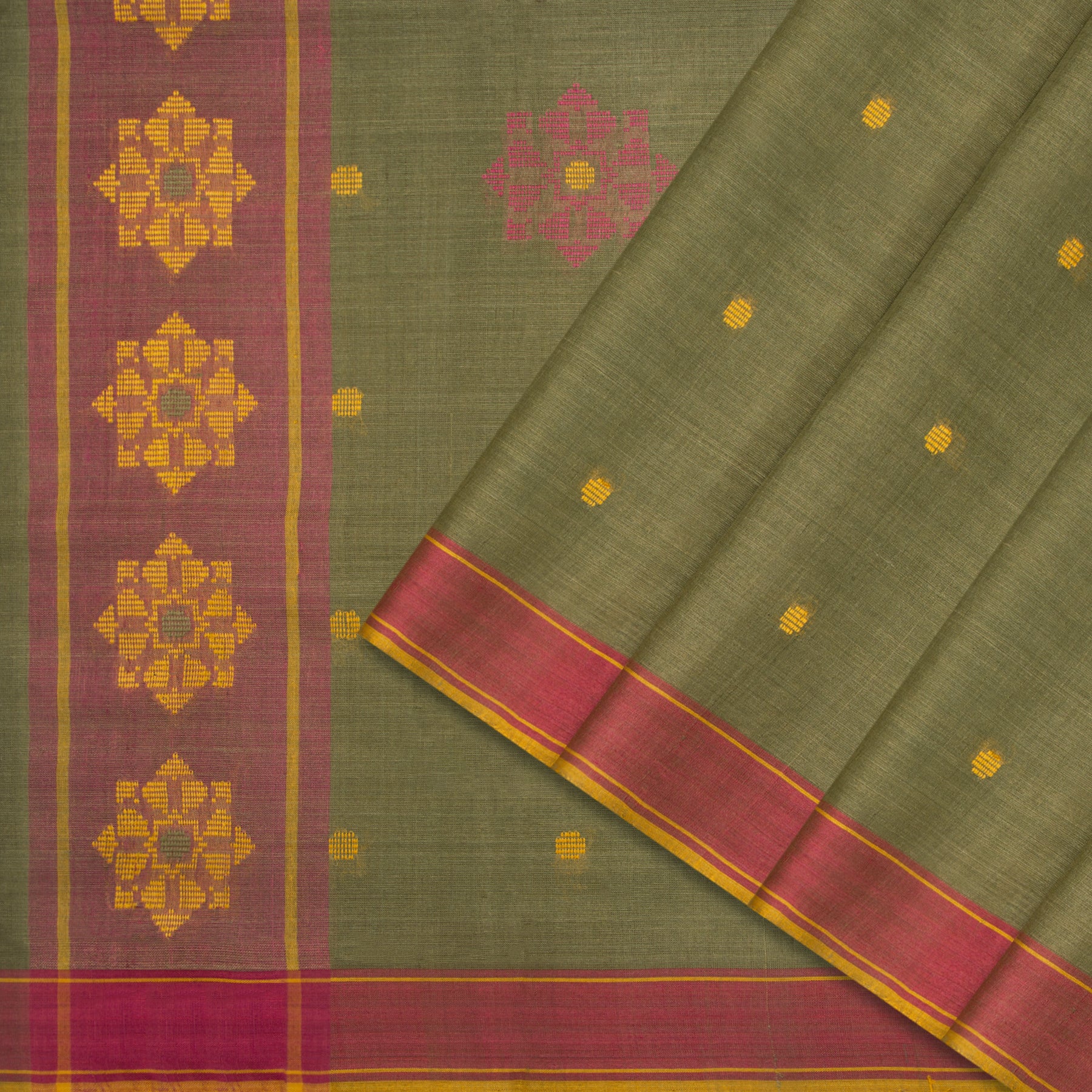 Pradeep Pillai Tussore Silk Sari 25-008-HS002-00460